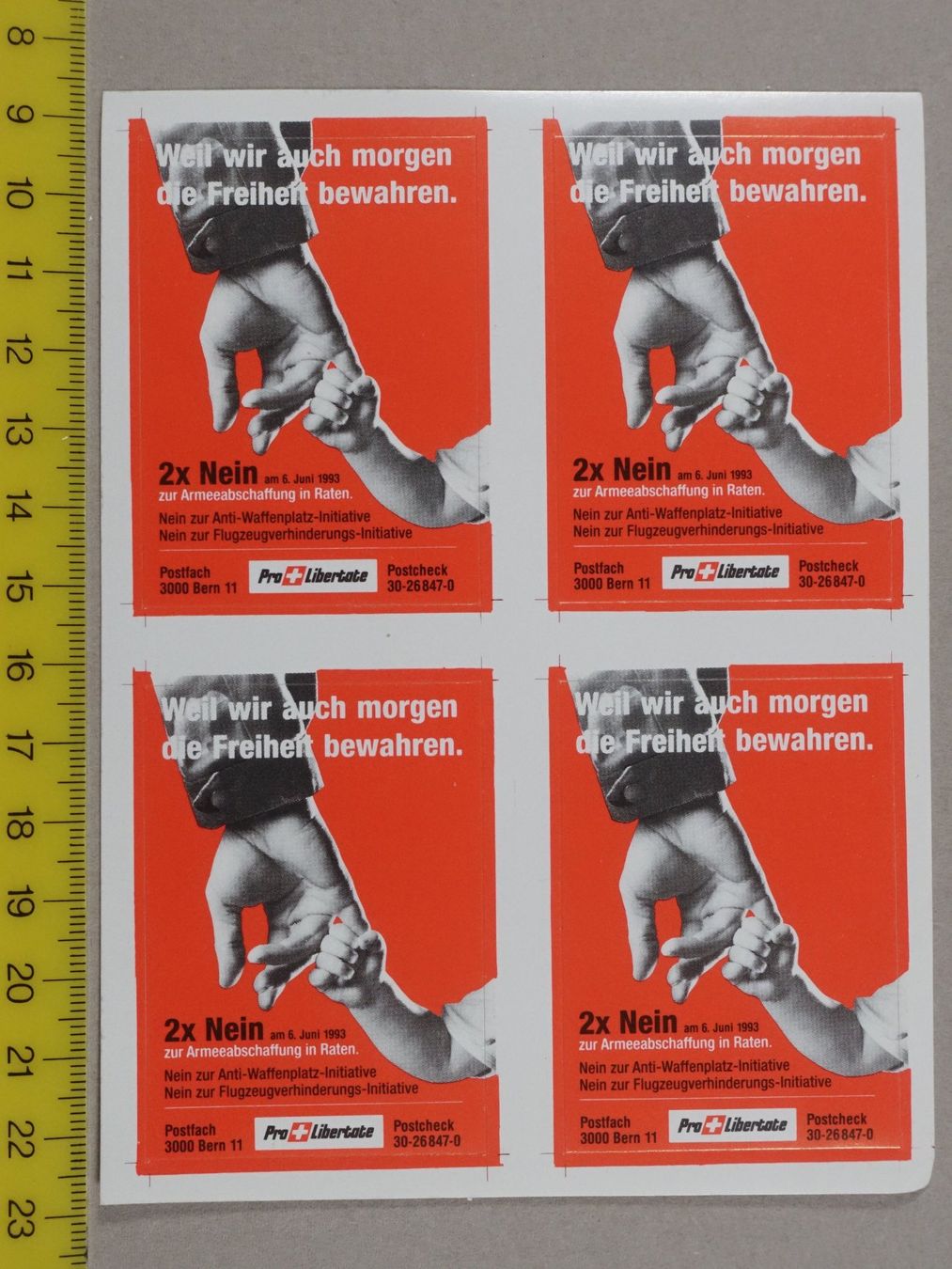 Sticker Set 2 x Nein zur Anti Waffenplatz Initiative, 1993 (Gebraucht ...
