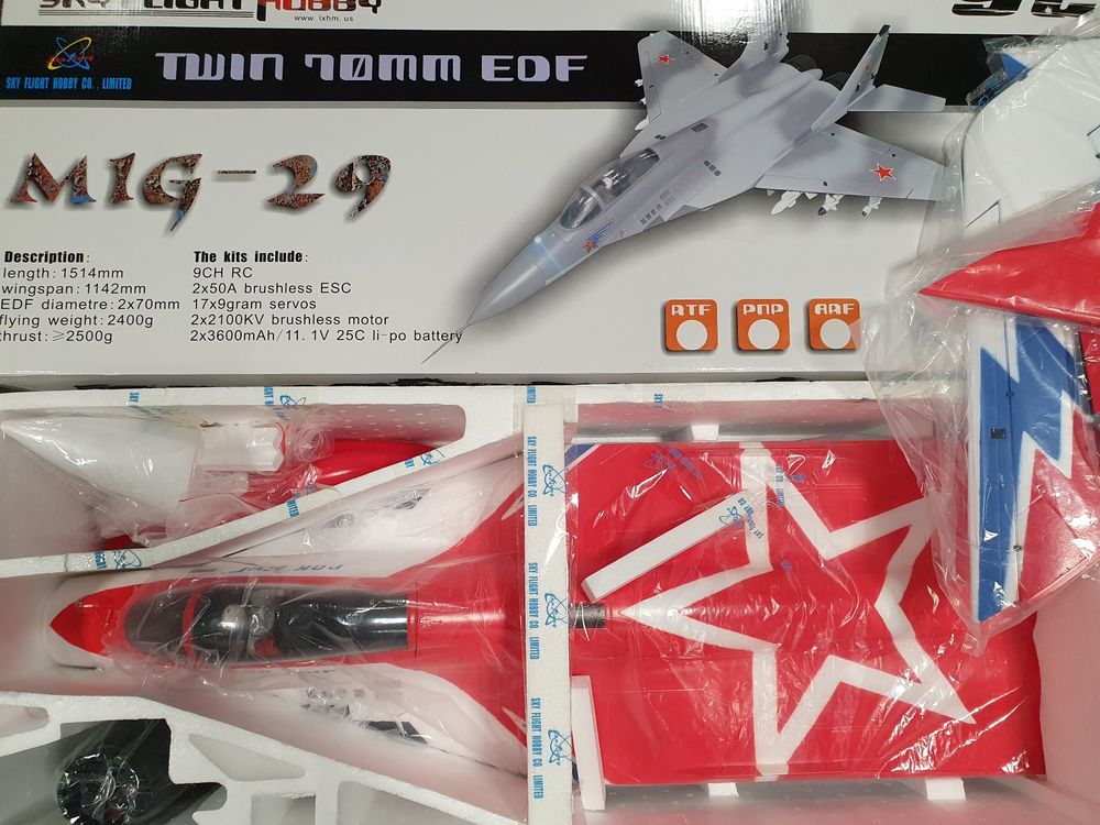 Sky Flight Hobby Mig-29 Red Star 2x70mm Jet PNP Jet Vector (Neu (gemäss ...