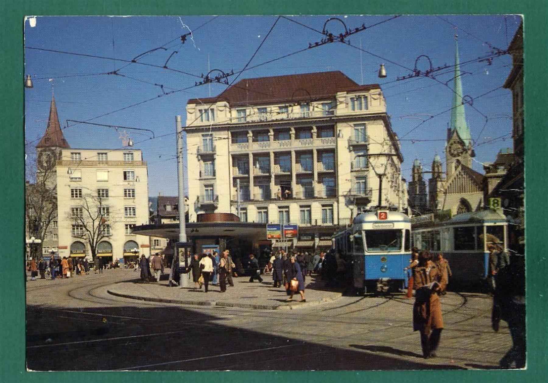 Zürich, Paradeplatz, Hotel Savoy-Baur en ville, belebt | Kaufen auf Ricardo