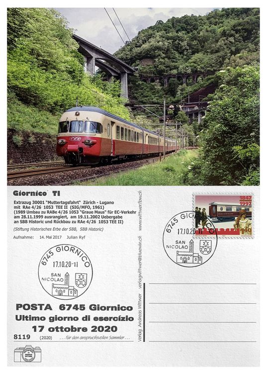 Giornico Ticino Letzttag Post SBB Gotthard Bahn TEE Gottardo (Neu ...