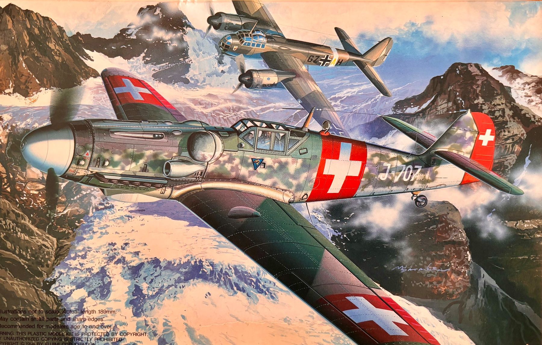 Schweizer Messerschmitt Bf 109 G-6 Bausatz 1:48 Fujimi (Neu (gemäss ...