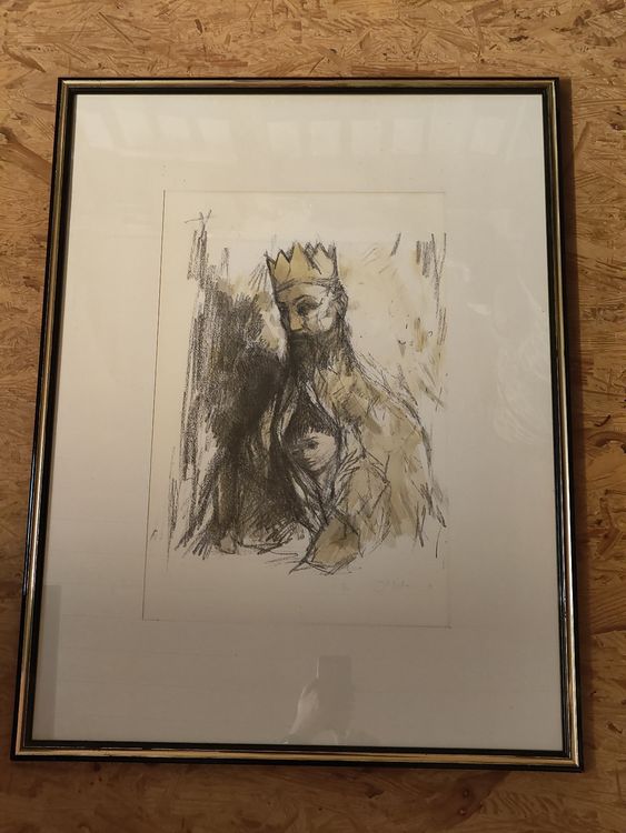 Otto Bachmann Lithographie König mit Kind 1/20 | Kaufen auf Ricardo
