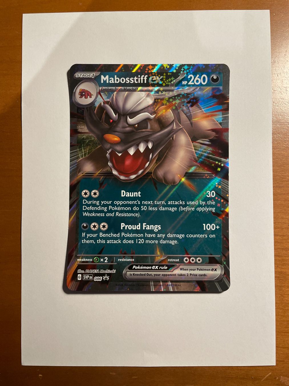 Pokemon Mabosstiff eX GIANT CARD (Versand gratis) (Neu (gemäss ...