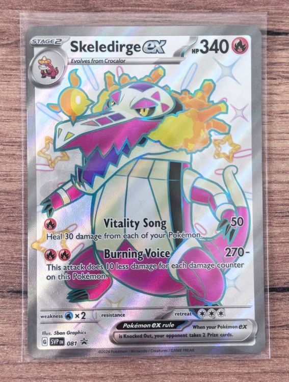 Skeledirge ex FULL ART SHINY Pokemon PROMO SVP 081 (Neu (gemäss ...