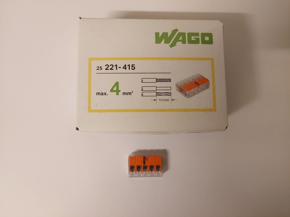 Dosenklemme COMPACT Serie 221 Wago 5L (Neu und originalverpackt) in Uznach für CHF 15.2 – mit ...