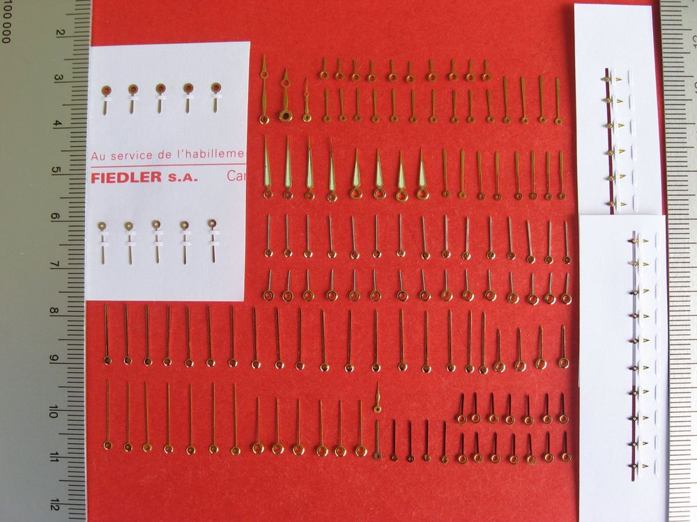 Vintage Klein- Uhren Zeiger goldfarben (7t) (Neu (gemäss Beschreibung ...