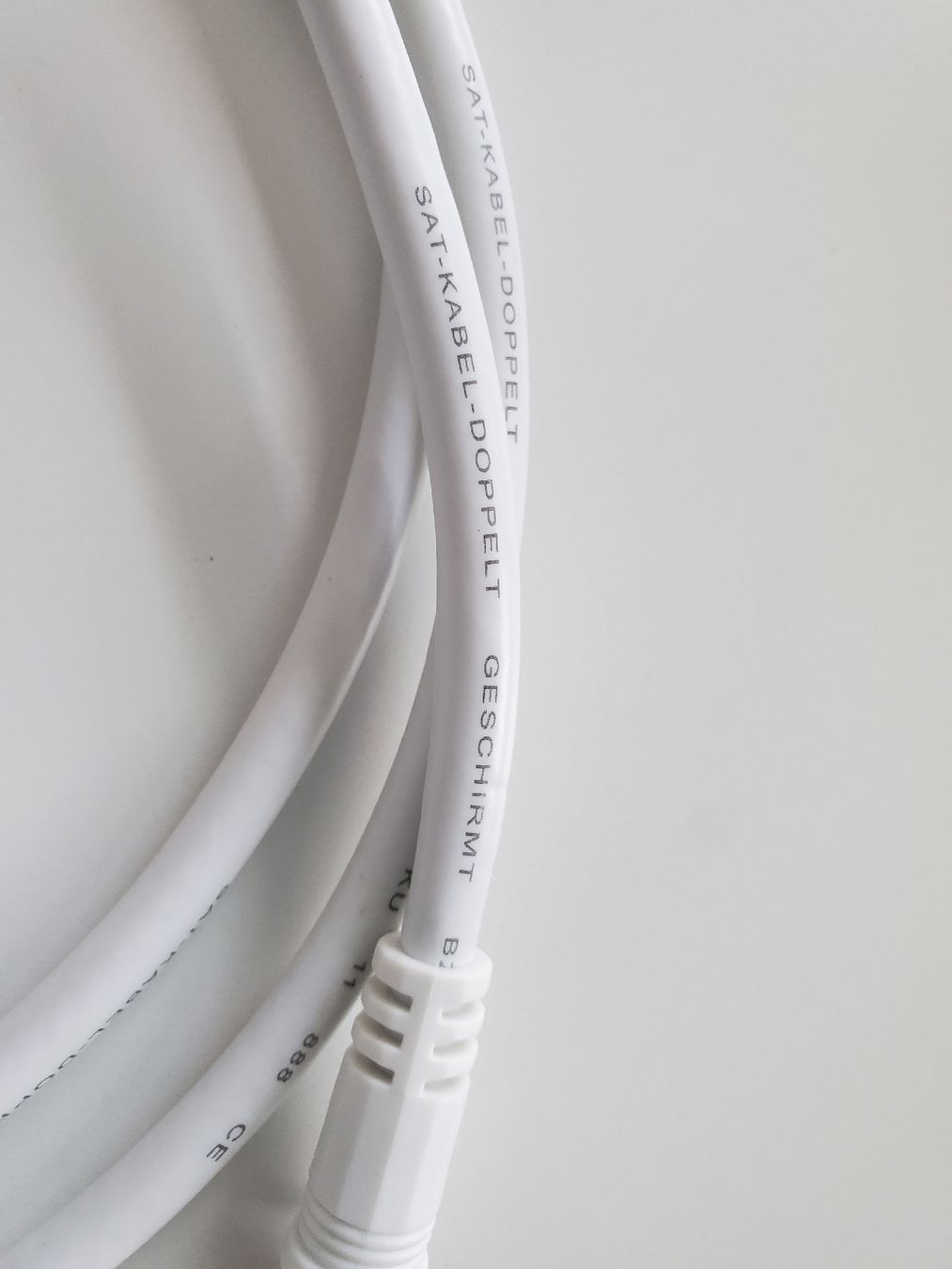 SAT-Kabel, Weiss, Top Zustand, sofort verfügbar für TV 📺 (Neu (gemäss ...