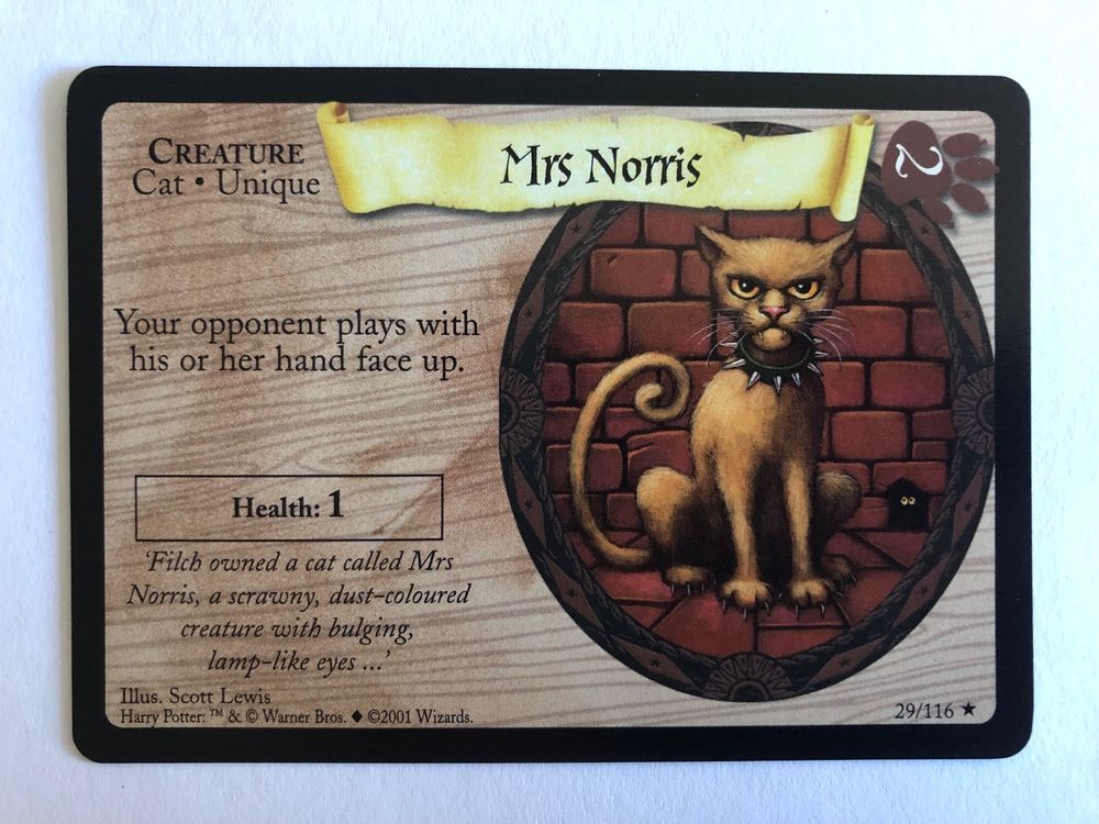 Harry Potter Sammelkarte TCG aus 2001! - Mrs. Norris | Kaufen auf Ricardo