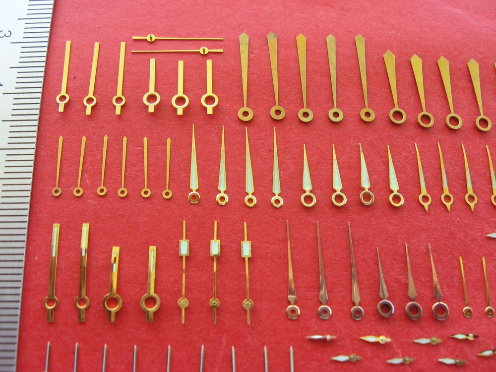 Vintage Klein- Uhren Zeiger goldfarben (16t) (Neu (gemäss Beschreibung ...