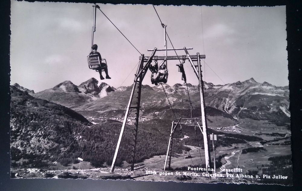 Pontresina Sessellift ungel. 19?? (Gebraucht) in Russo für CHF 3 – mit ...