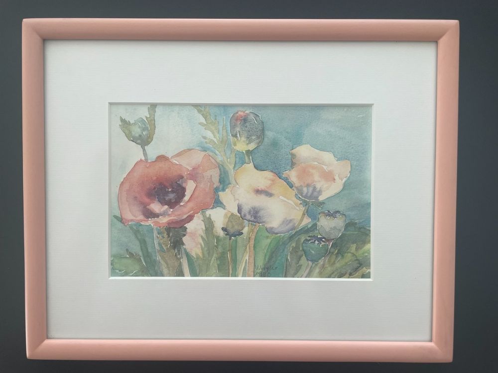Aquarell mit Mohnblumen (Gebraucht) in Oppikon für CHF 40 – mit Lieferung auf Ricardo kaufen