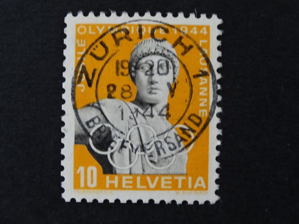 Vollstempel ZÜRICH 1 top zentr SBK 259 28.V.44 147 (Gebraucht) in Anwil für CHF 2 – mit ...