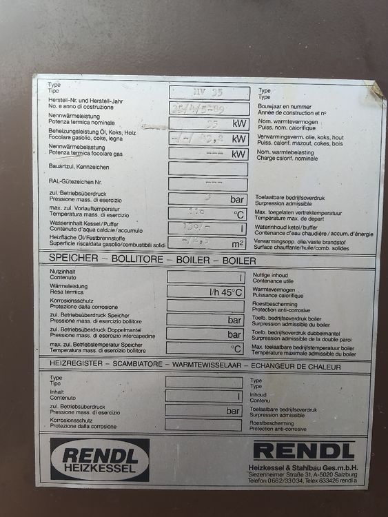 Heizkessel Rendel (D'occasion) à Stettlen pour CHF 220 – retrait ...
