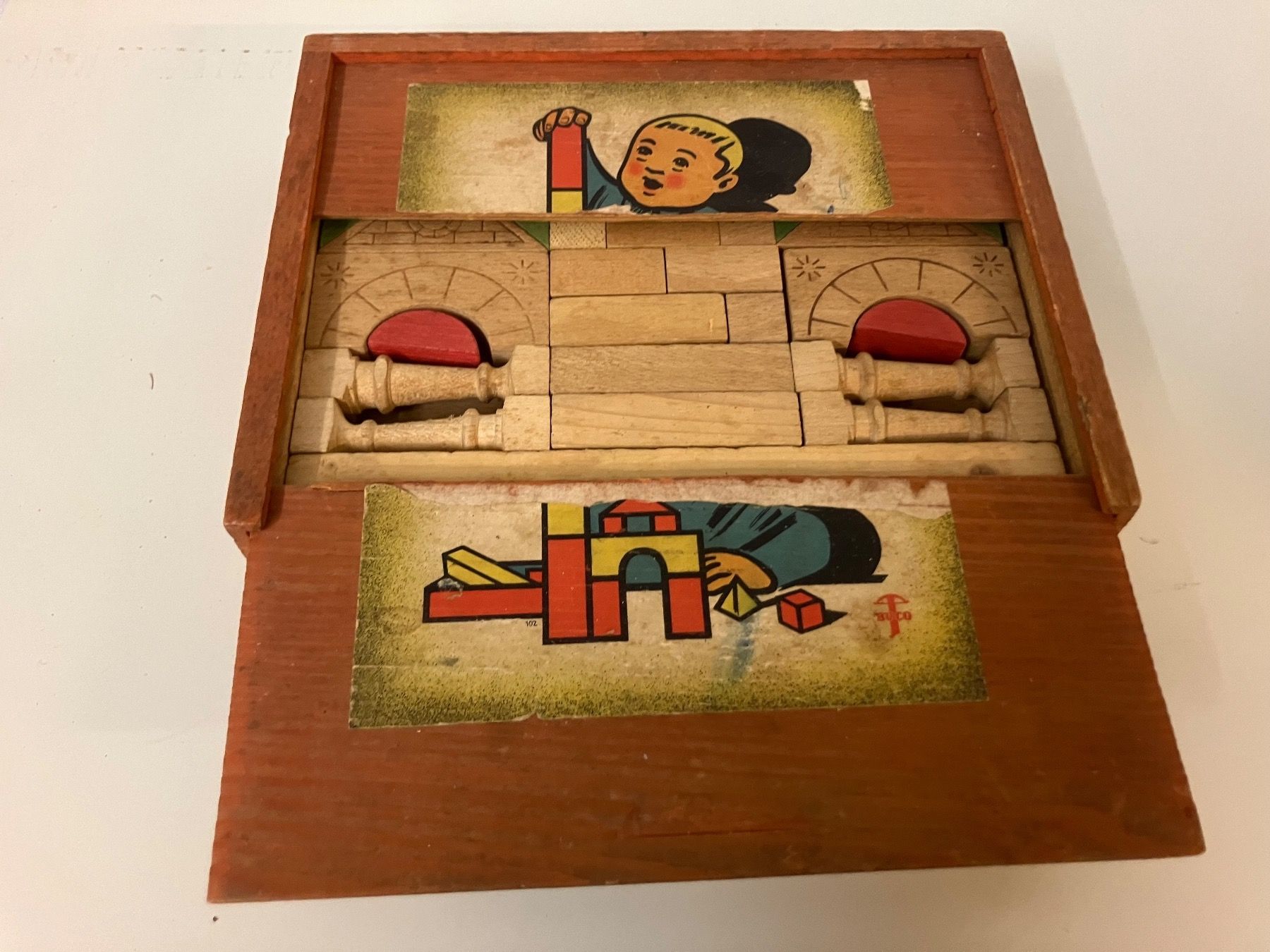 BUCO Holzbaukasten Vintage Retro 50er Jahre Spielzeug (Gebraucht) in ...