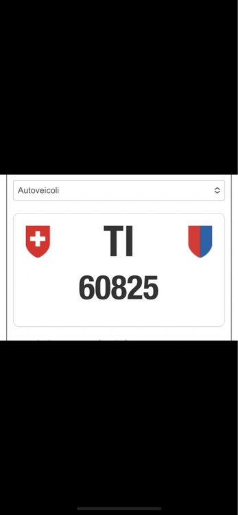 Targa auto 5 numeri TI 60825 | Kaufen auf Ricardo