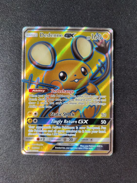 Dedenne GX 195/214 Holo RARE Ultra Pokémon Unbroken Bonds EN (Gebraucht ...