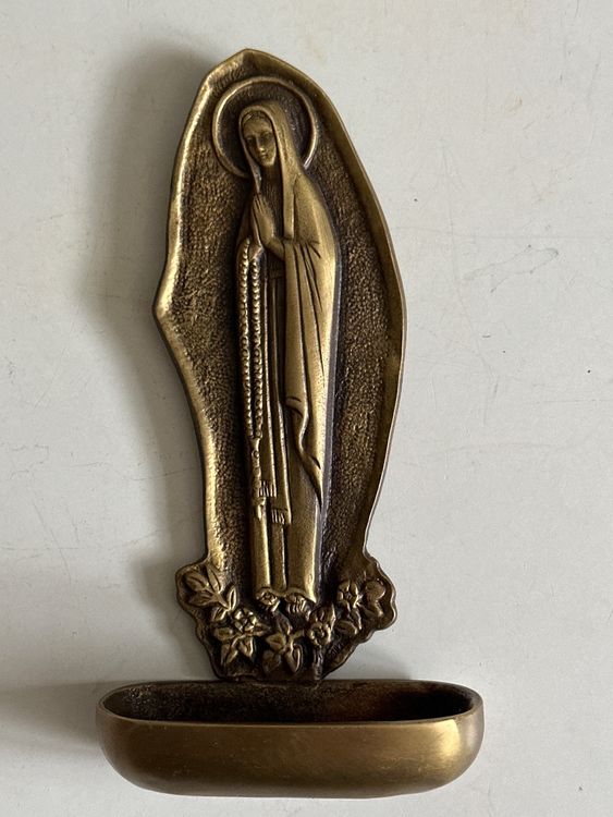 Weihwasser-Behälter mit Maria aus Messing | Kaufen auf Ricardo
