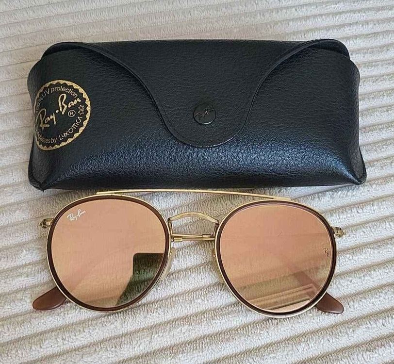 Lunettes de soleil Ray-Ban rondes dorées vintage étui (Gebraucht) in ...