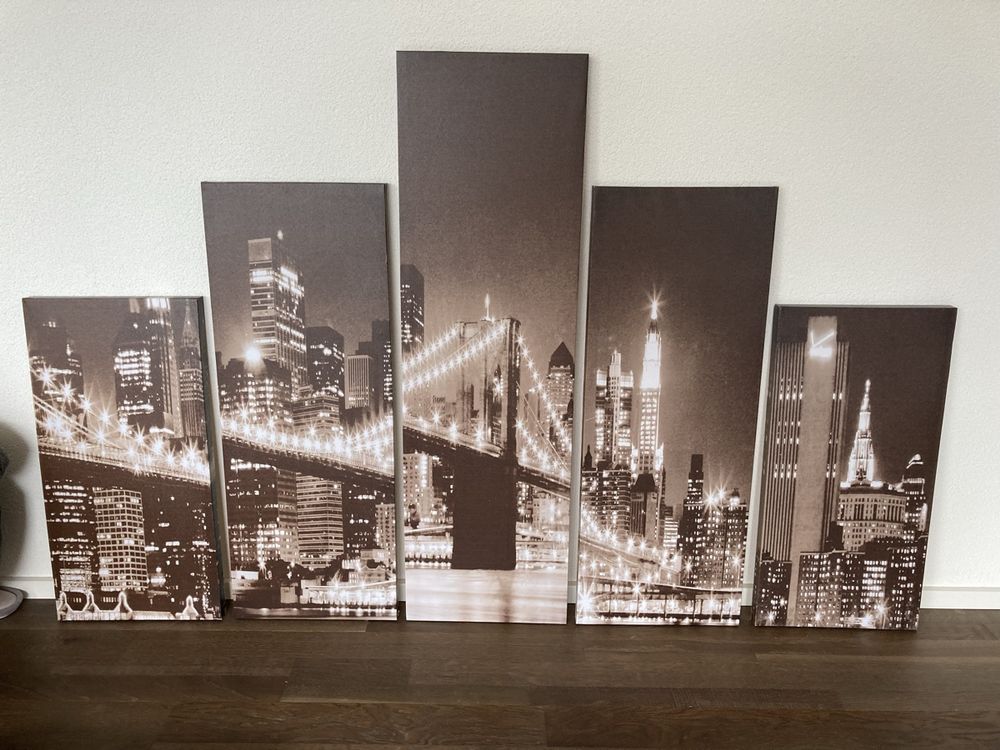Fünfteiliges Bild von New York ab 1.- | Kaufen auf Ricardo