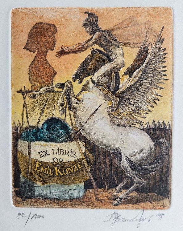 Exlibris Peter Velikov - Original Radierung signiert (Gebraucht) in ...