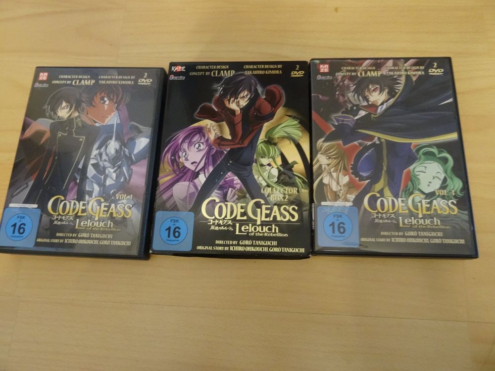 Code Geass - Vol. 1,2 und 3 DVD ANIME (Gebraucht) in Olten für CHF 20 ...