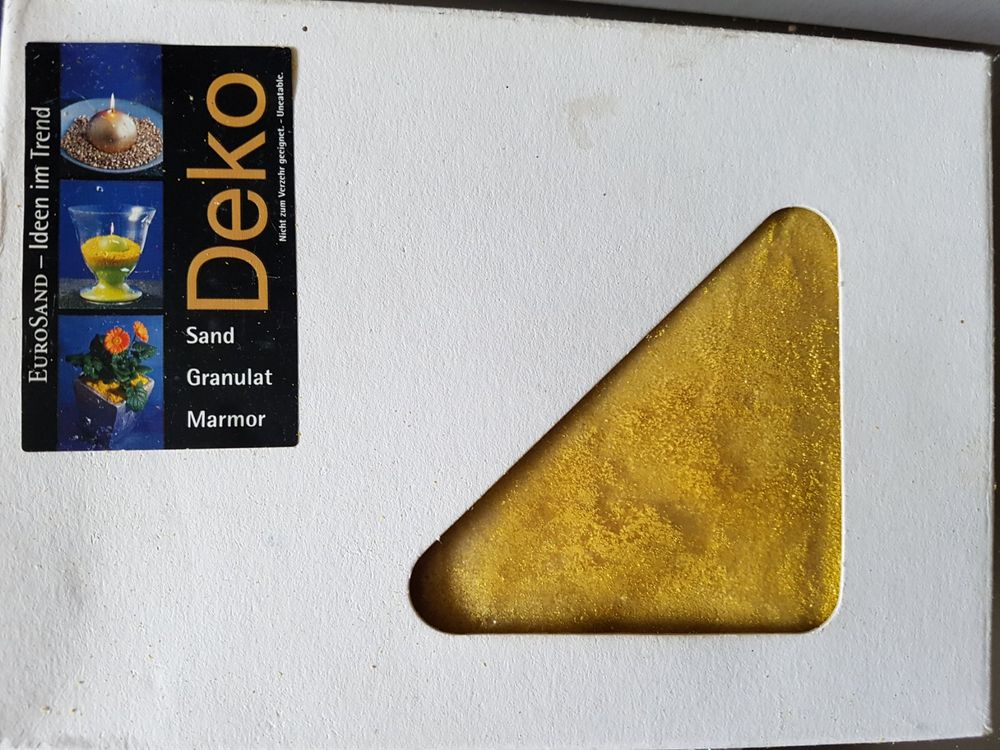 Deko Sand Granulat curry gelb / Kerzen Sand (Gebraucht) in Riehen für CHF 4.9 – mit Lieferung ...
