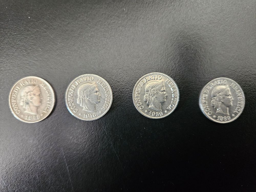 Lot Diverse CH-Münzen 10 Rappen, 20 Rappen, 50 Rappen (Gebraucht) in Düdingen für CHF 4 – mit ...