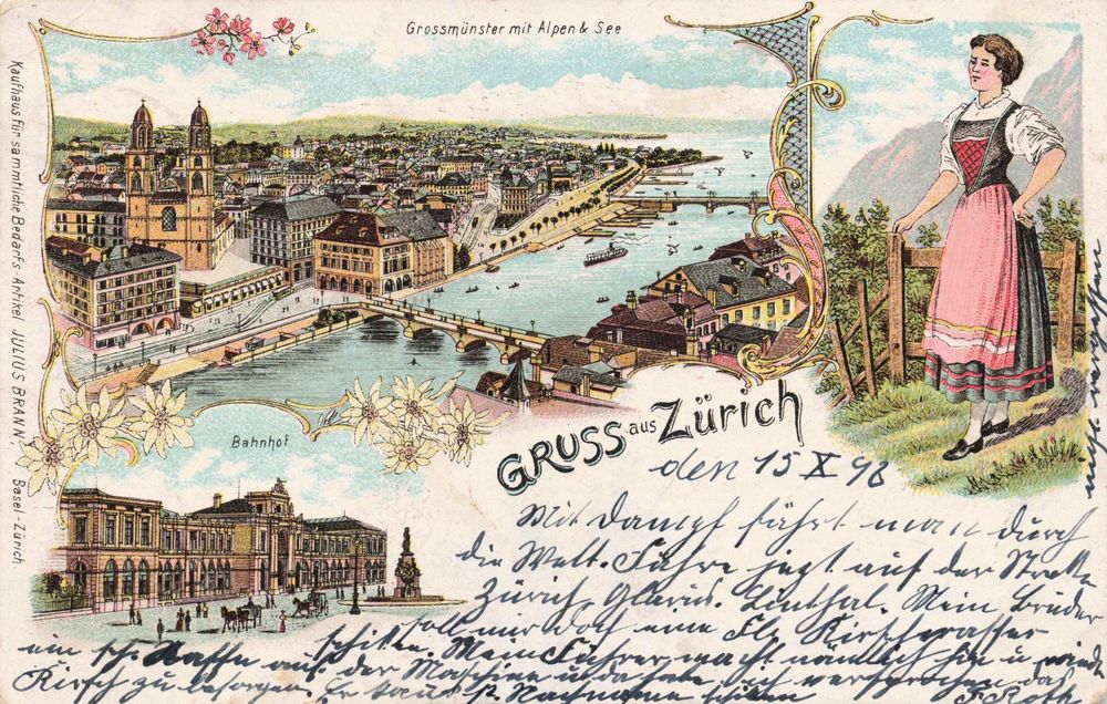 Litho Gruss Zurich 1898 (Gebraucht) in Biasca für CHF 8 – mit Lieferung auf Ricardo kaufen