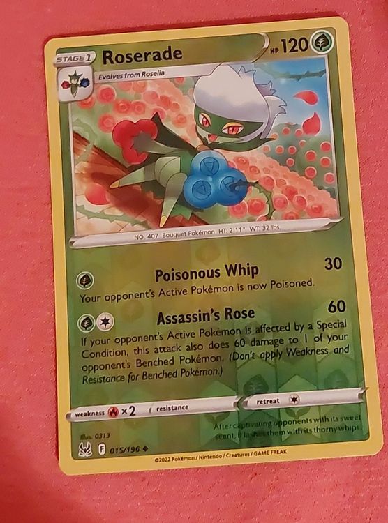 Carte Pokémon Roserade 120 PV Holo (Neu (gemäss Beschreibung)) in Marly ...