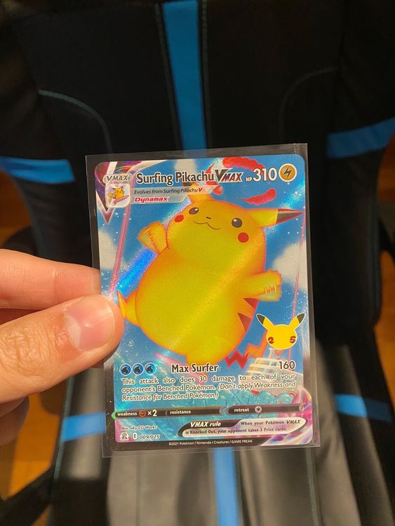 Pokemon Karte Surfing Pikachu VMAX 009/025 (Neu (gemäss Beschreibung)) in Anglikon für CHF 1 ...