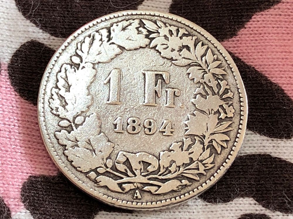 Schweiz 1 Franken 1894 Silber Rar (Gebraucht) in Flumenthal für CHF 7.5 – mit Lieferung auf ...