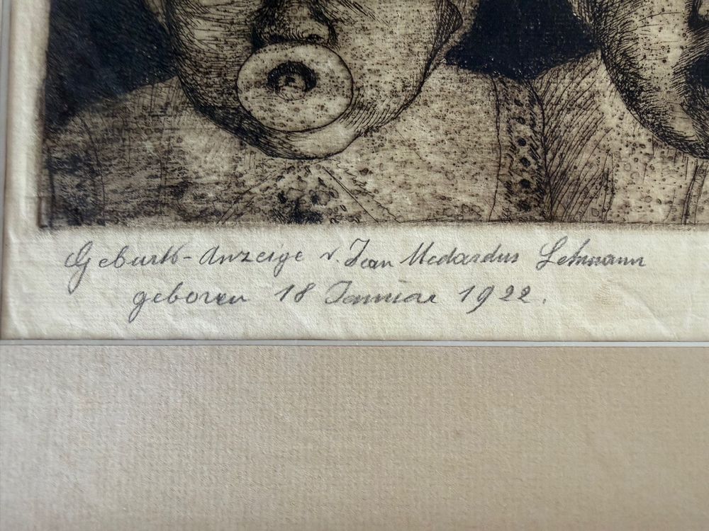 St. Moritz, Jean Lehmann, Original Bild, 1922 Geburtsanzeige (Gebraucht ...