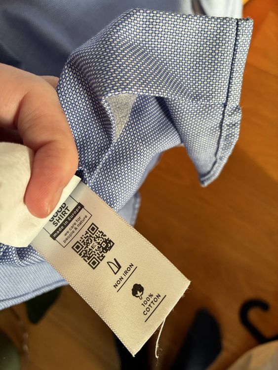 Eterna Modern Fit Shirt, Size 39, Light Blue, non iron (Gebraucht) in ...
