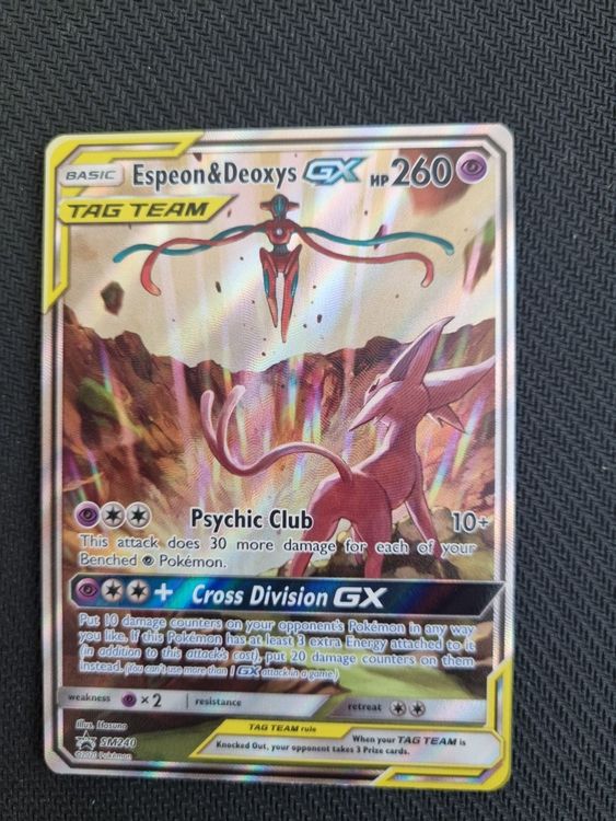 Espeon et Deoxys Tag Team GX Full Art (Neu (gemäss Beschreibung)) in Hauterive NE für CHF 16 ...