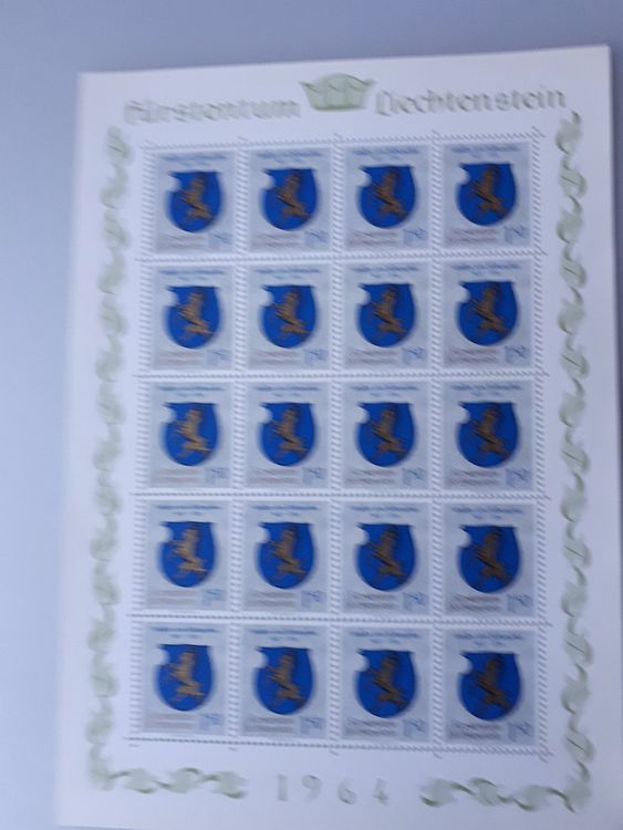 4 Briefmarkenbogen Fürstentum Lichtenstein 1964 (Neu (gemäss Beschreibung)) in Seewen SZ für CHF ...