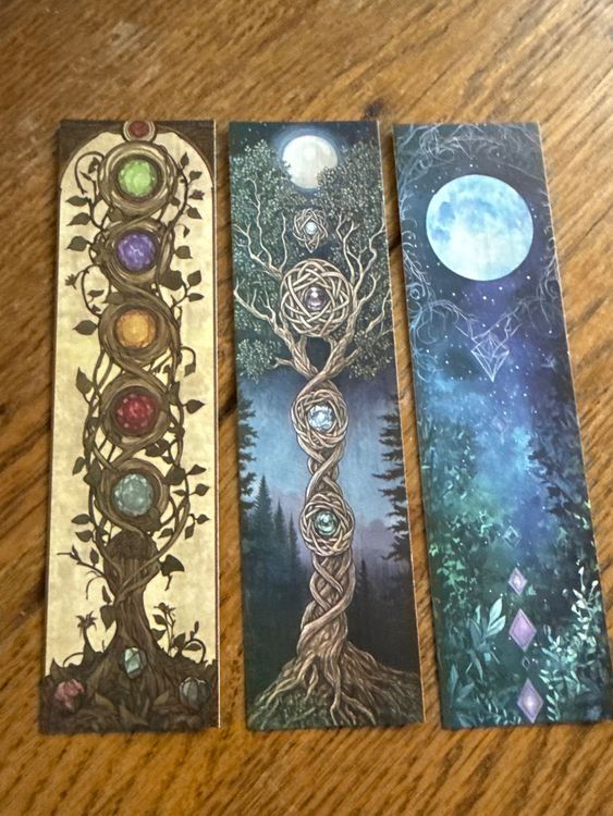 3x Lesezeichen-Buchzeichen-Spiritualität-Mystic-Kraft-Symbol (Neu ...