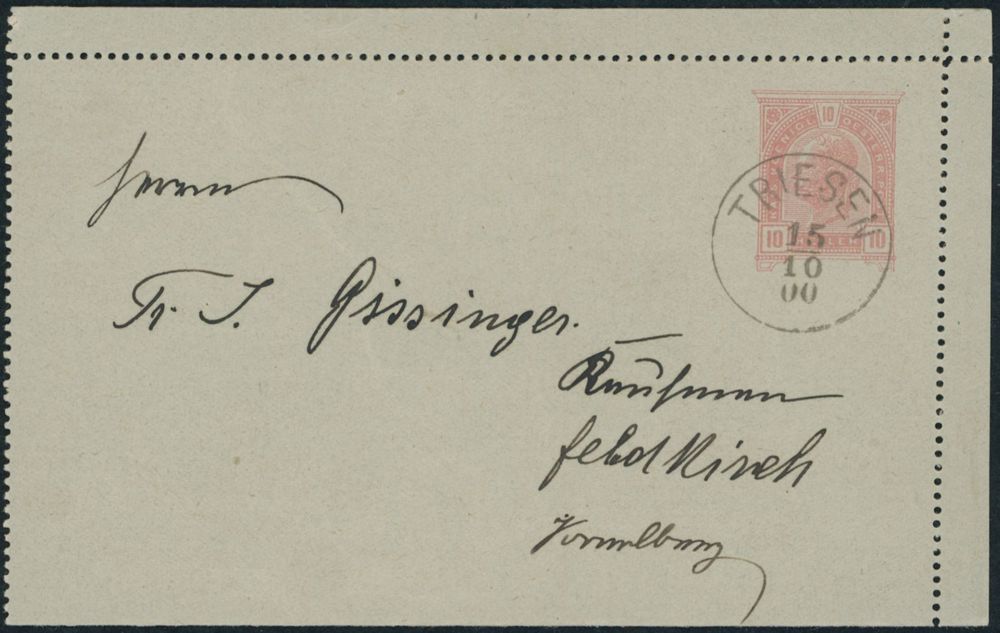 FL - 1900 - Vorläufer - Ganzsachen - Kartenbrief - nach A (Gebraucht) in Schindellegi für CHF ...