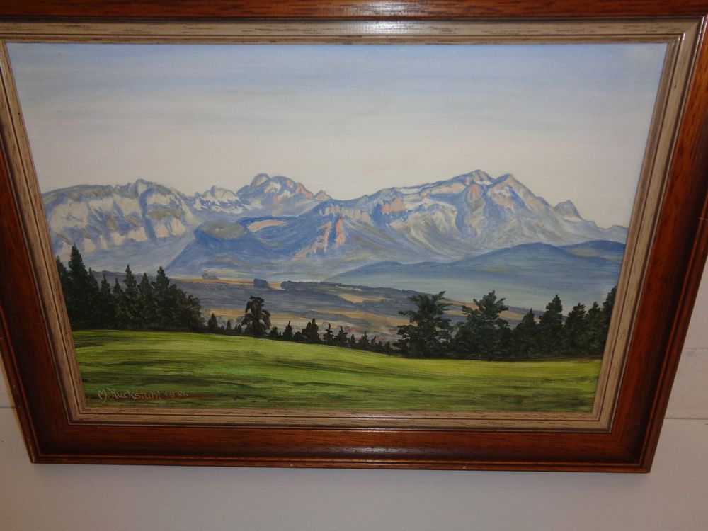 APPENZELLER LAND SÄNTIS ALPSTEIN M.RUCKSTUHL OELGEMÄLDE | Kaufen auf ...