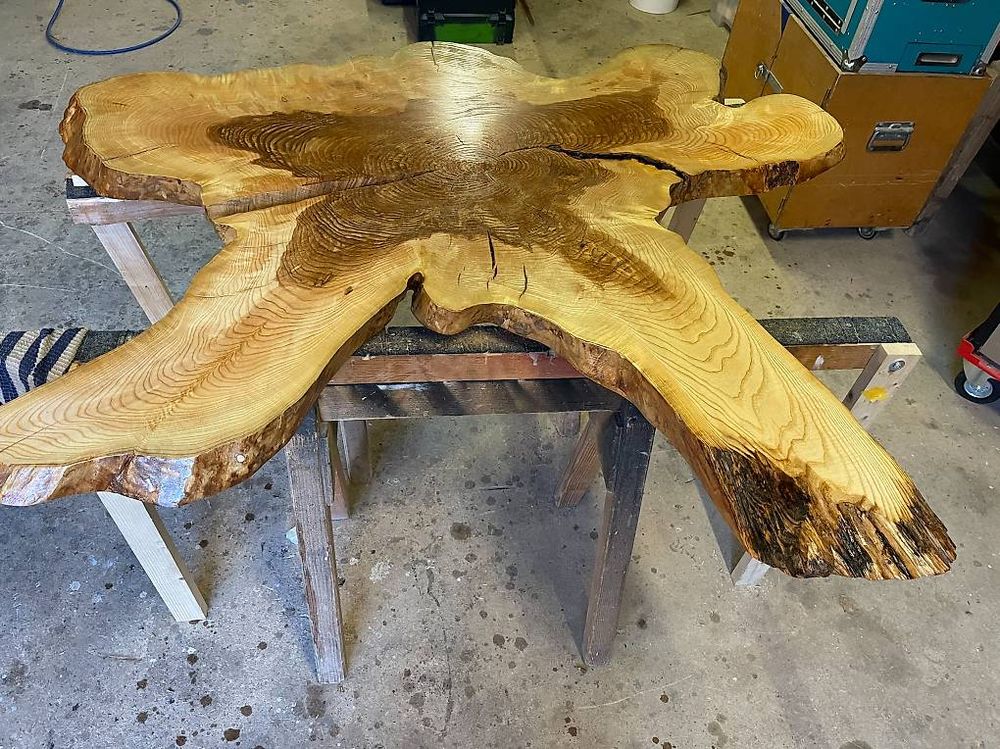 Massives Tischblatt aus Eschenholz ca. 100 Jahre alt (Gebraucht) in ...