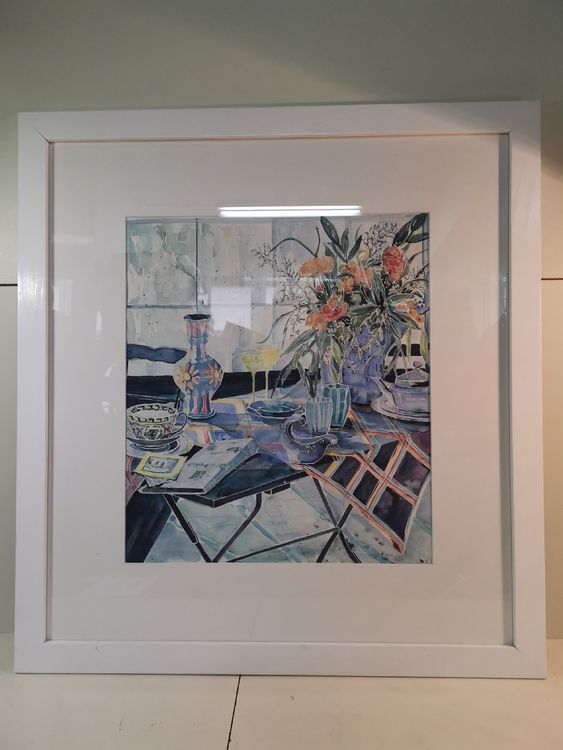 Aquarell-Druck Blumenbild gerahmt (Sam24) | Kaufen auf Ricardo