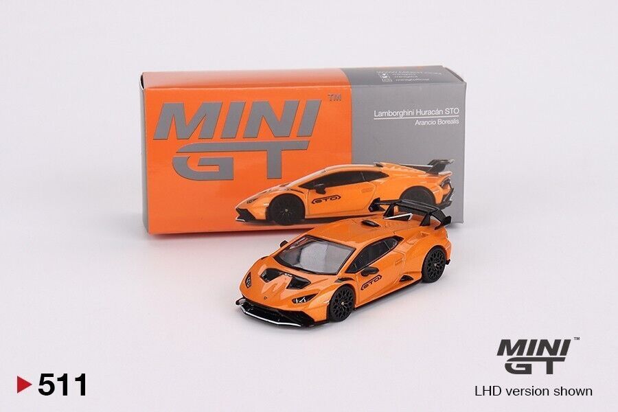 Lamborghini Huracán STO Arancio Borealis 1/64 Mini GT 511 (Neu und ...