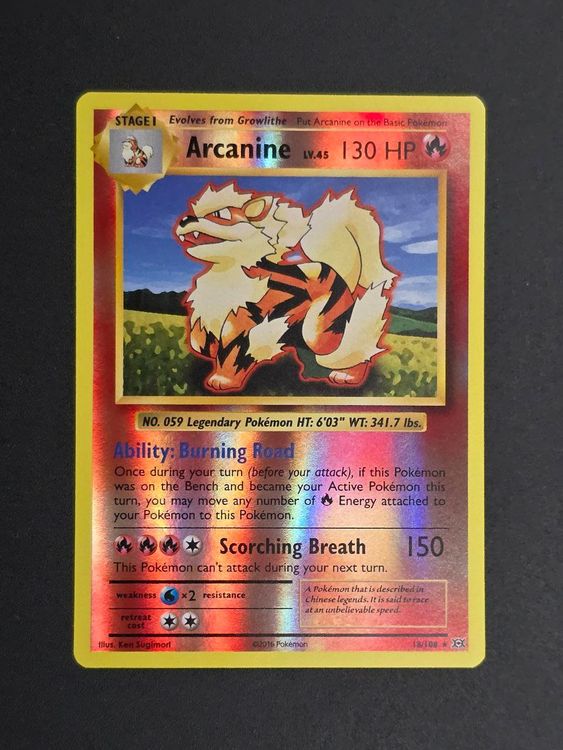 Arcanine [Reverse Holo] #18 XY Evolutions NM / 🇬🇧 (D'occasion) à ...