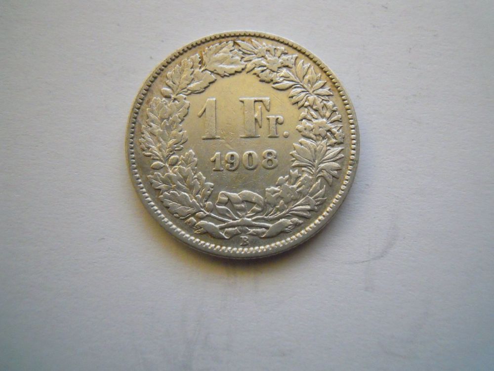 1 Fr. 1908 silber (Gebraucht) in Kriegstetten für CHF 3.65 – mit Lieferung auf Ricardo kaufen