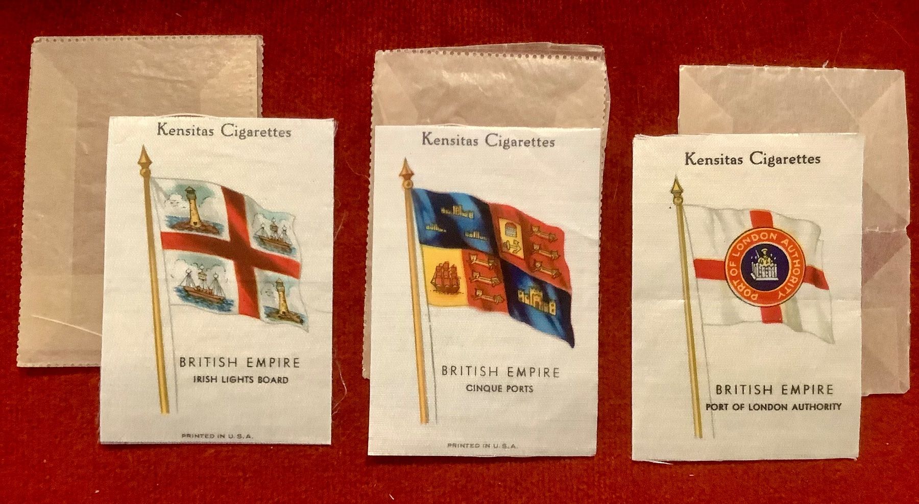 1930er - 6 BRITISH EMPIRE Seide Flaggen Sammelbilder England (Gebraucht ...