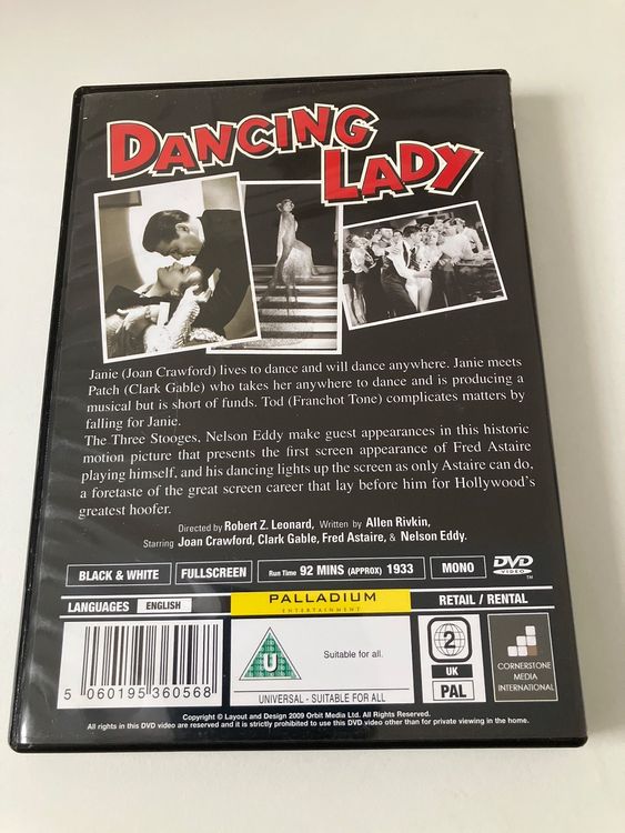 Dancing Lady [DVD] 1933, Joan Crawford, Clark Gable (Gebraucht) in ...