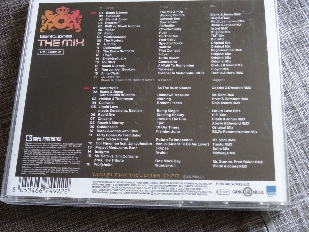 Blank & Jones - The Mix - Volume 2 CD (Gebraucht) in Olten für CHF 3 – mit Lieferung auf Ricardo ...