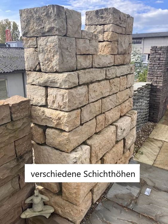 Mauersteine, gelb-cremefarbiger Kalkstein, pro 100 kg (Neu (gemäss Beschreibung)) in Volketswil ...