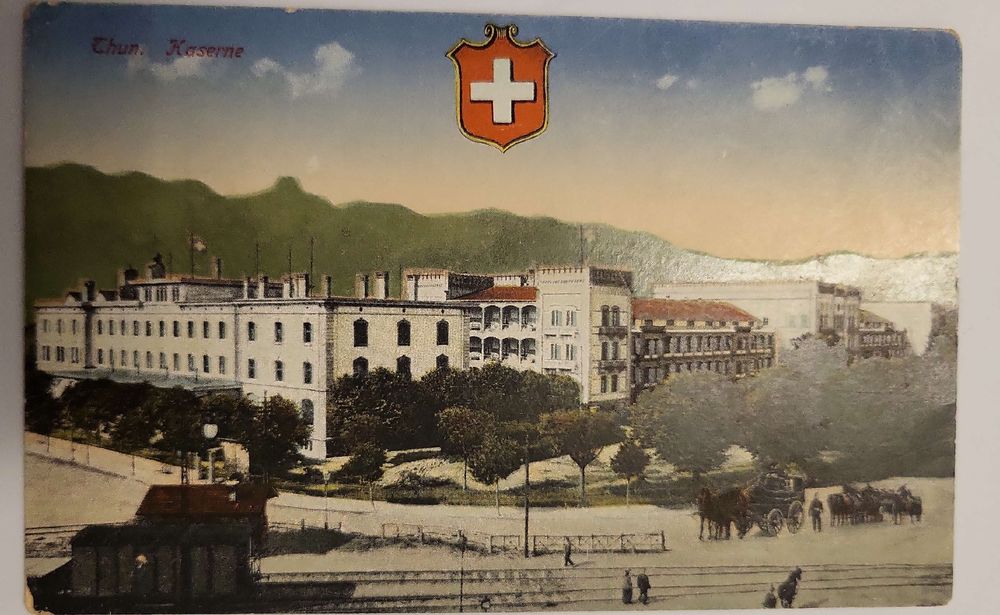 Alte Ansichtskarte Thun Kaserne 1917 (Gebraucht) in nunningen für CHF 6 – mit Lieferung auf ...