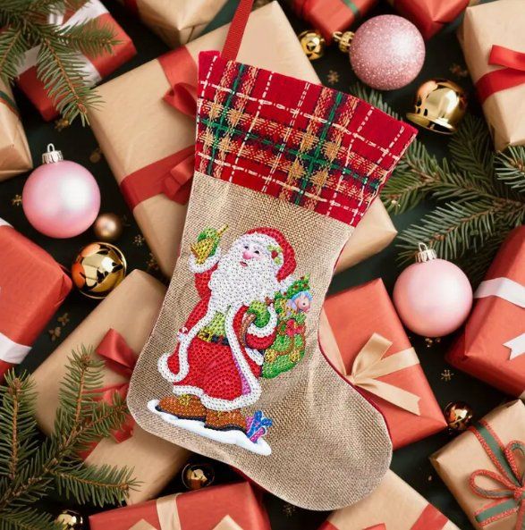 Diamond Painting 2er-Set Weihnachtsstrümpfe-Santa Claus-52-V (Neu und ...