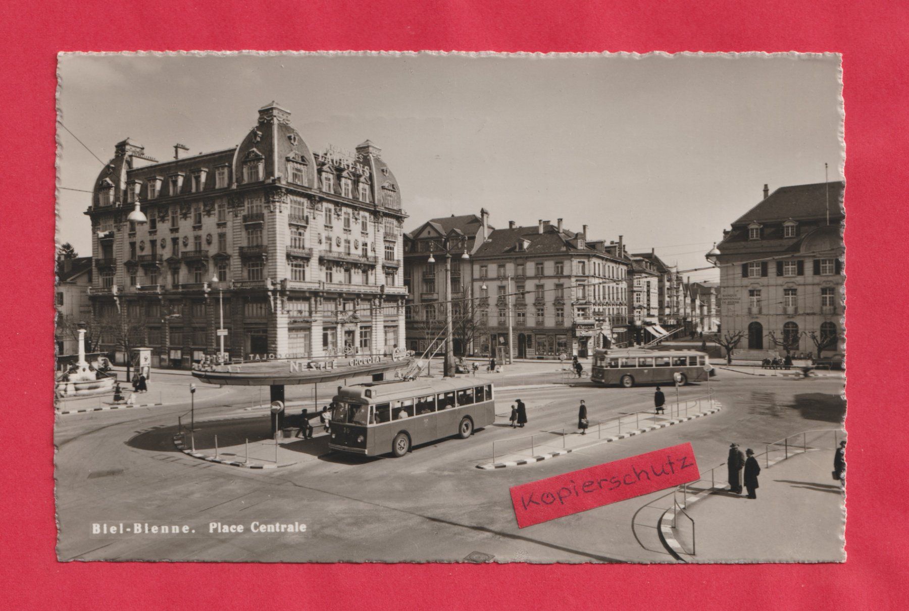 Biel-Bienne (BE) Place Centrale Foto-Karte mit Bus (Gebraucht) in Zürich für CHF 8.5 – mit ...